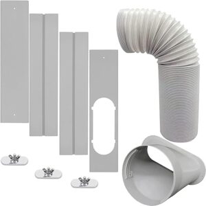 gozflvt portable air conditioner windows vent kit with 5.9” exhaust hose window seal kit for portable air conditioner, adjustable sliding window kit plate for ac unit suitable for 5.9”/15 cm ac