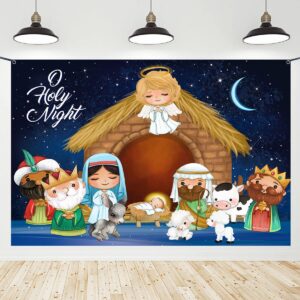 manger scene religious christmas backdrop,holy nativity christmas large background supplies for jesus holy night religious christmas decoration