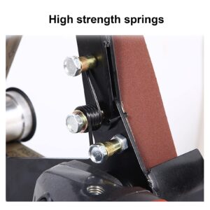 Stainless Steel Pipe Polisher, DIY Mini Belt Sander Sanding Polishing Grinding Machine Tube Belt Sander (5/8in‑11 American Thread)