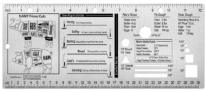 chef's culinary tools kitchen ruler-culinary ruler for kitchen culinary student and amateu chefs kitchen accessories (12.28x4.96")