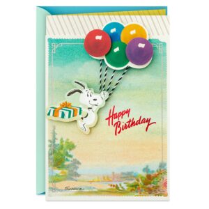 hallmark peanuts birthday card (snoopy, balloons)