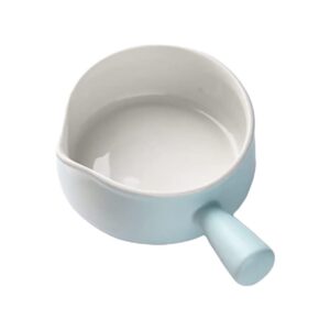 hemoton noodle pot enamelware saucepan butter melter stew pot small soup pot butter warmer pot stirrer miniature saucepan baby food jar cooking pot multifunction ceramics coffee child