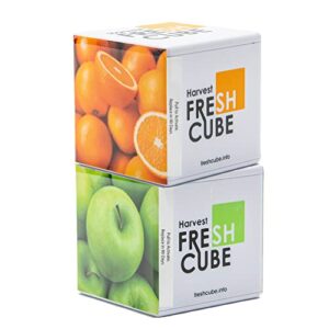 harvest fresh cube produce saver | extend produce shelf life up to 4 to 6 weeks | simply unwrap and forget! | pack of 2 | 180 day supply