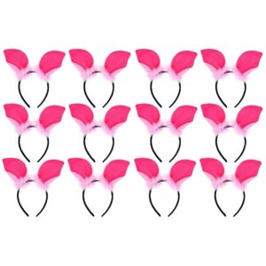 frcolor 12 pcs animal ear design hair bands kids adorable headdress party favors plush animal ear headbands birthday halloween jungle zoo farm theme parties