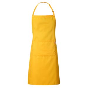 zihuatailor orange yellow apron for women with pockets | lightweight and adjustable apron