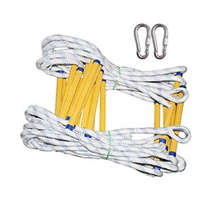 lqx window ladder escape rope ladder 2-9 story homes, emergency climbing rope ladders for kids and adults flame resistant safety rope ladders/18m