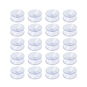 aquaneat 20 pack 0.8/1.2 inch double sided suction cups for glass table top home organization (0.8 inch)