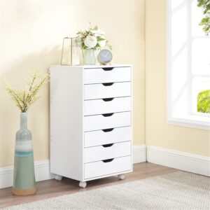 naomi home drawer storage cabinet white/7 drawer