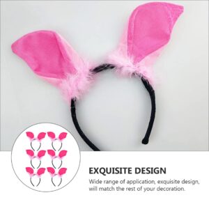 FRCOLOR 12 pcs Animal Ear Design Hair Bands Kids Adorable Headdress Party Favors Plush Animal Ear Headbands Birthday Halloween Jungle Zoo Farm Theme Parties