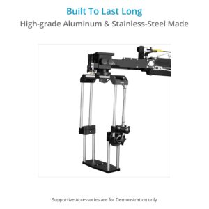 PROAIM Explorer Pro 2-Axis Motorized Pan Tilt Head w/ 12v Joystick for Jib Crane. Enhanced Rotational Force & Speed. Precise Controlled Moves, Stainless Steel Made, Payload 10kg/22lb (PT-EXPR-02)