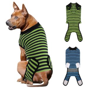 quearn dog surgery recovery suit 2 packs, professional pet recovery shirt dog abdominal wounds bandages for male female pet surgical snugly suit after surgery anti-licking dog onesies xxl