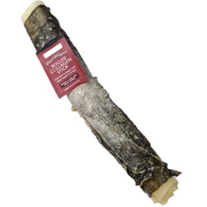 icelandic+ beef rolled collagen stick with wrapped fish 8" dog treat