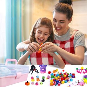 Itopstar 3000 Kids Arts and Crafts Supplies for Kids Girls Crafting Supply in 3 Layered Plastic Art Box All in One Kids Ages 4 5 6 7 8 9 10 11 & 12 Year Old Girls & Boys Crafting Supply Set