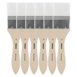 creative mark disposable varnish brush set - single-use disposable brushes for varnish, most paints, gesso, & more! - 6-pack