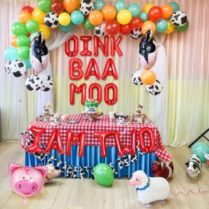 JeVenis oink baa moo i am two balloons moo moo i am two balloons farm 2nd birthday decoration barnyard 2nd birthday decoration holy cow i am two decoration