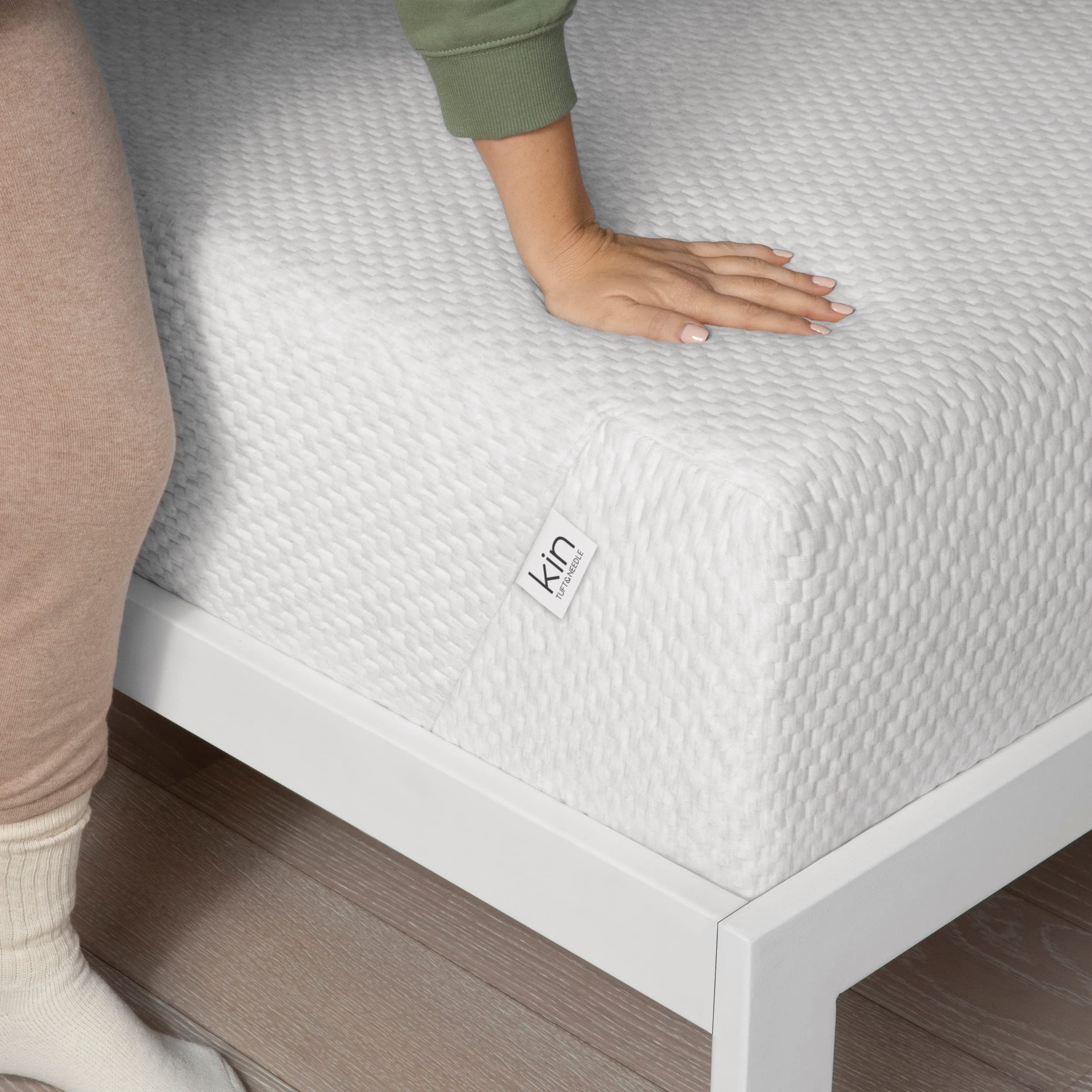 Kin By Tuft & Needle Medium Firm 10" Full Adaptive Foam Mattress in a Box, Cooling Pressure Relief, Balanced Support, 100 Night Trial, Fiberglass Free, CertiPUR-US, 10-Year Limited Warranty