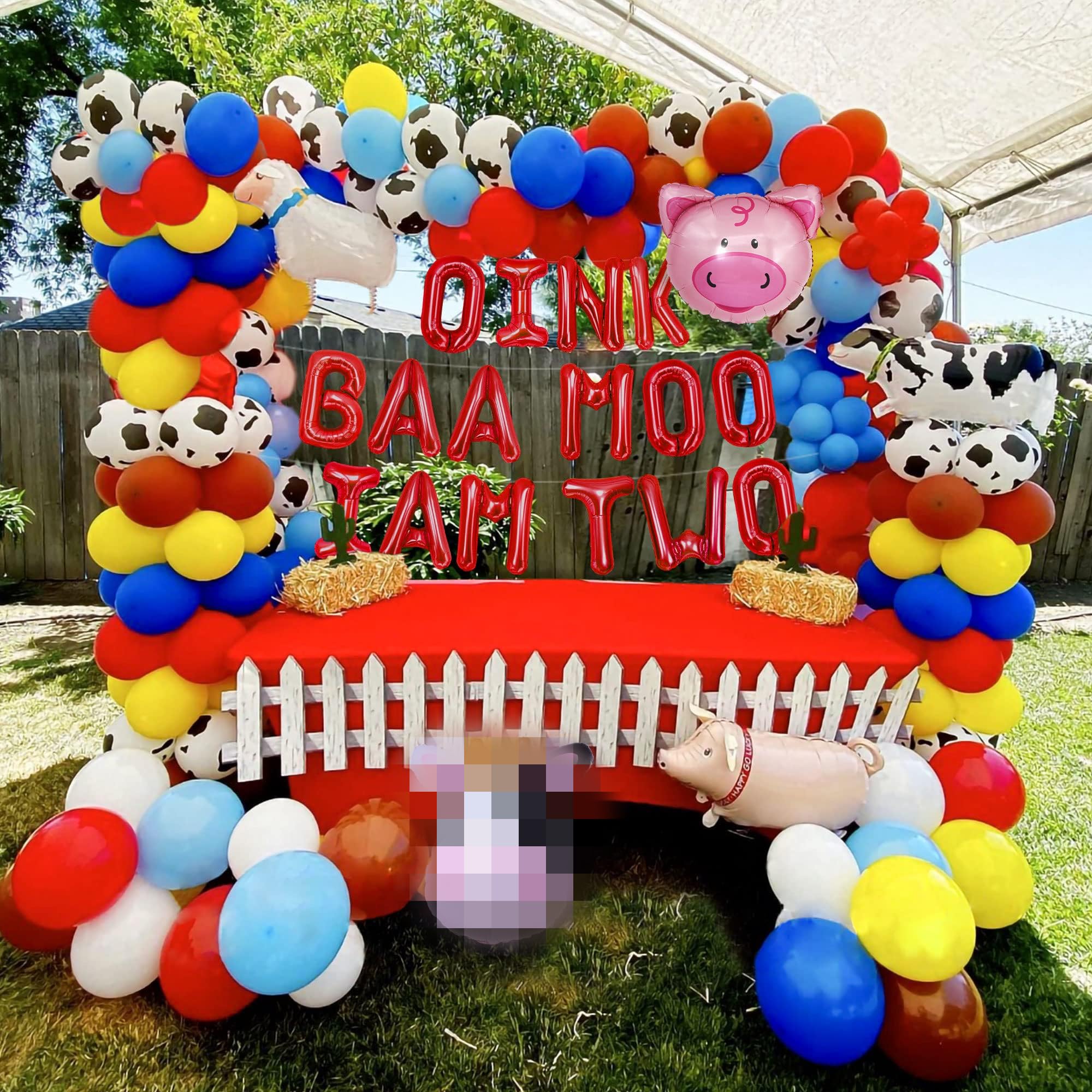 JeVenis oink baa moo i am two balloons moo moo i am two balloons farm 2nd birthday decoration barnyard 2nd birthday decoration holy cow i am two decoration