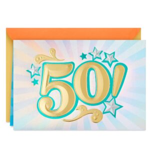 hallmark 50th birthday card (here's to fifty)