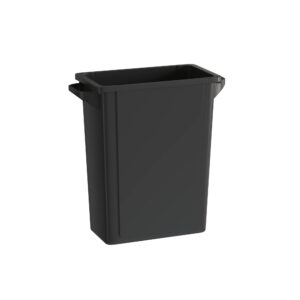 krollen industrial 16 gallon black slim jim trash can