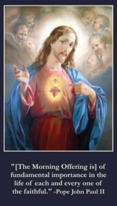 morning offering laminated holy card (5-pack) with two free prayer cards included