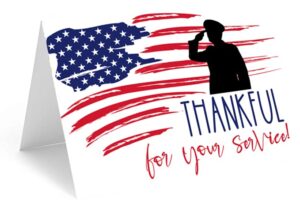 red door inspirations thank you military, veteran appreciation card (thank you single military card)