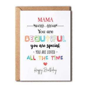 mama you are beautiful you are special - mama birthday card poem card for mama - birthday card for mama - card for mama