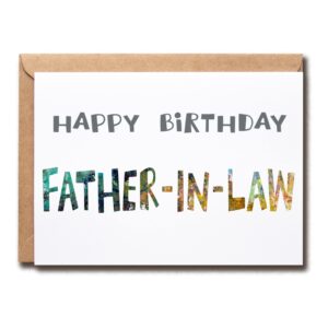 happy birthday father-in-law - father-in-law birthday card - father-in-law card - card for father-in-law modern - father-in-law birthday card