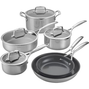 zwilling spirit energy + 10-pc stainless steel ceramic nonstick cookware set