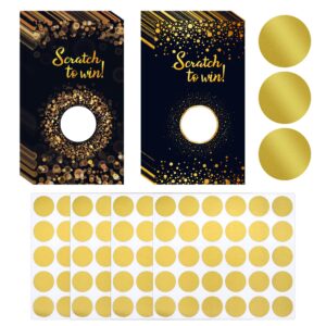 inknote 120 pcs gift certificates scratch cards for small business for hair beauty makeup salon spa restaurant, diy coupon cards for holiday birthday, wedding baby shower favors games