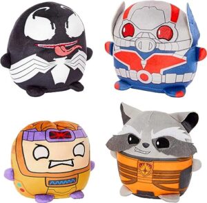 mattel marvel cuutopia set of 4 plush figures, instant collection of 5-inch soft rounded pillow toys inspired by fan-favorite characters