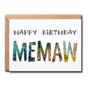 happy birthday memaw - memaw birthday card - memaw card - card for memaw modern - memaw birthday card - card for memaw