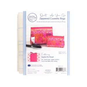 june tailor cosmetic bags (2) sewing kit, pink zipper