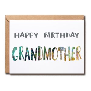 happy birthday grandmother - grandmother birthday card - grandmother card - card for grandmother modern - grandmother birthday card