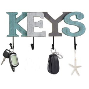 k kilipes rustic wood sign home decor with keys hanger hooks cutout wooden word sign hanging ornament decorative keys holder for wall decor