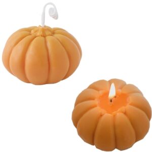 2 pcs pumpkin scented candles ， soy wax scented candle art decorative handmade for wedding christmas birthday gift