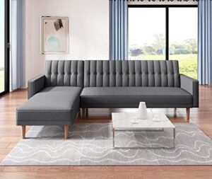 gold sparrow claremont sofa bed sectional, gray