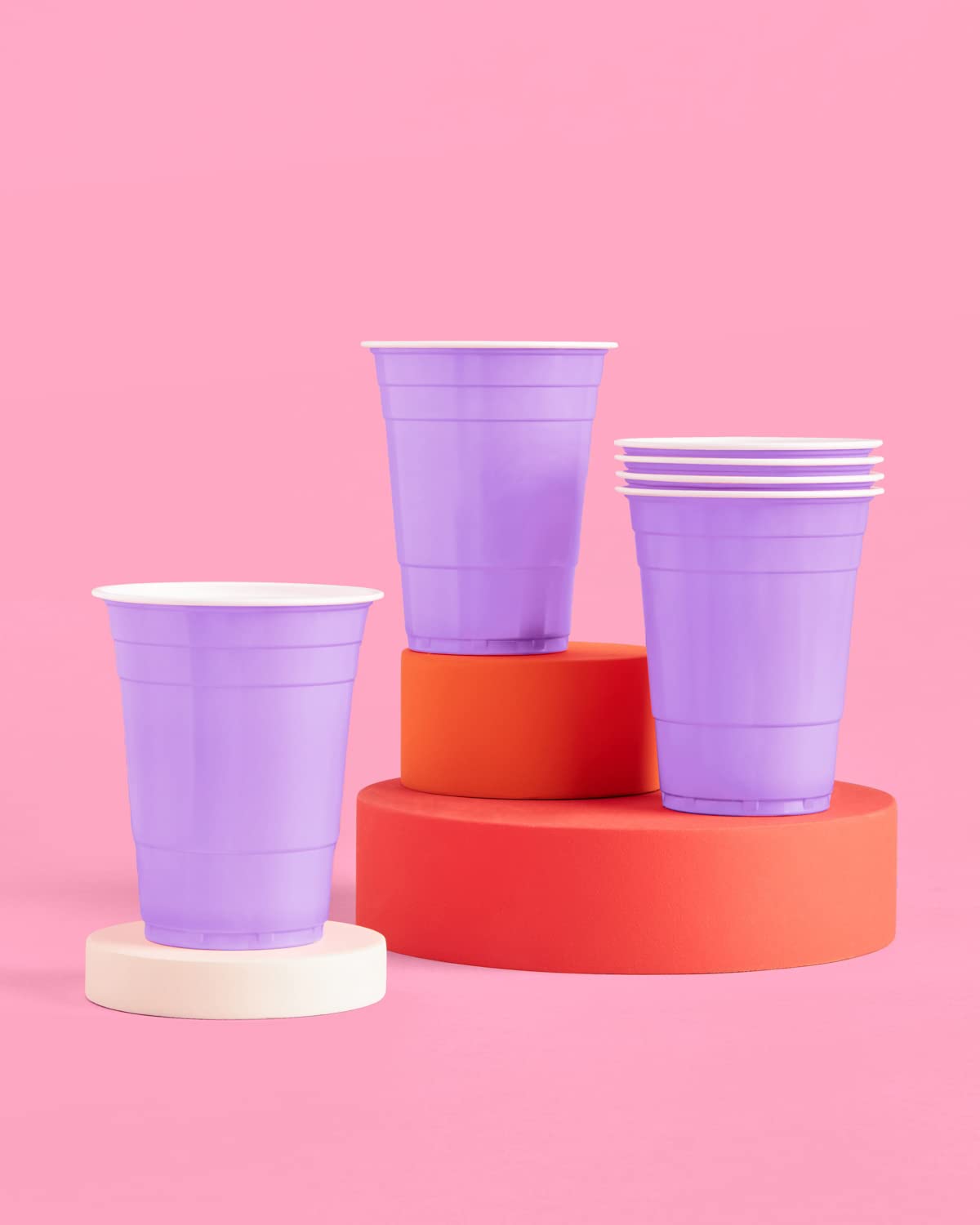 xo, Fetti Party Decorations Lavender Plastic Cups - 50 Purple Matte 16 oz Disposable Cups | Bachelorette Party, Birthday Party, Party Favors, Baby Shower Supplies