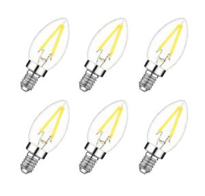 c7 led night light bulbs,15 watt led night light bulb equivalent,1.5w led bulbs, mini candelabra e12 base for christmas light string retro,himalayan salt lamp, night light lamp,non-dimmable 6pack