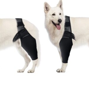 dog elbow brace protector pads, elbow support compression wrap knee brace for dogs canine elbow and shoulder support, dysplasia, arthritis, elbow calluses, pressure sores, shoulder dislocation(m)