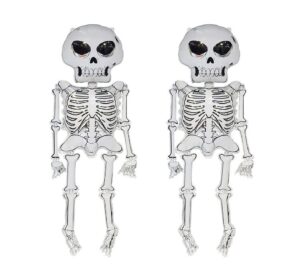 62.2" skeleton halloween helium balloons - jumbo skull foil balloon for spooky halloween decoration party supplier 2pcs