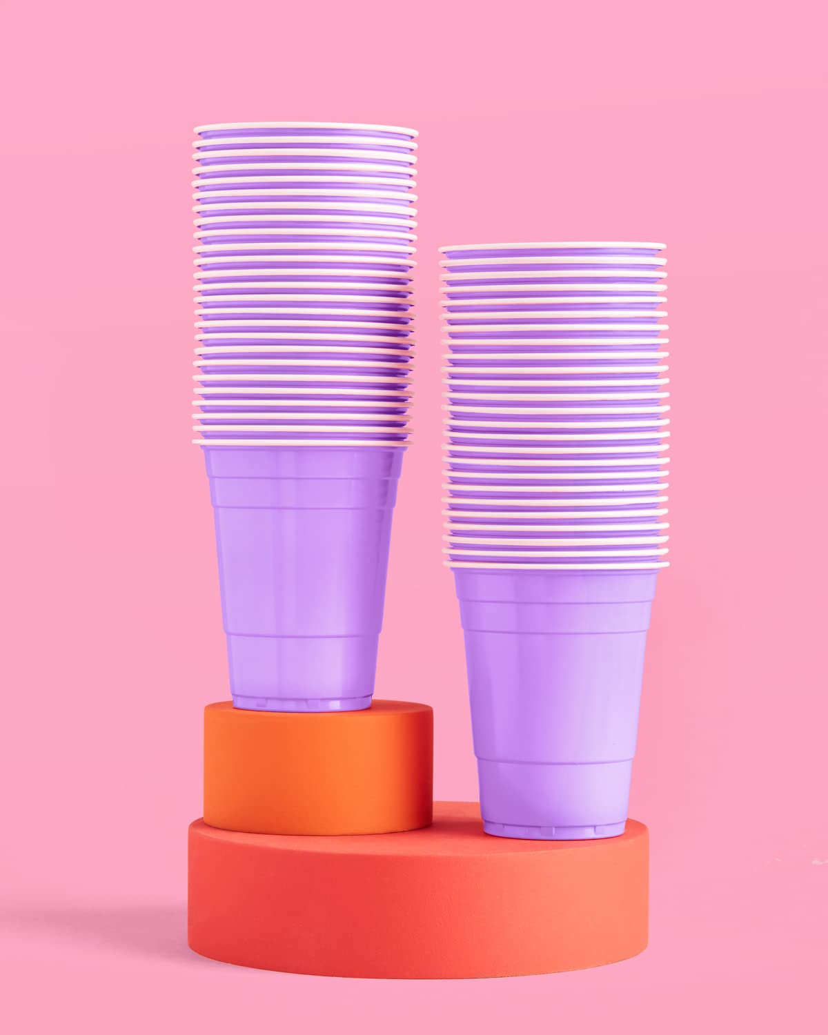 xo, Fetti Party Decorations Lavender Plastic Cups - 50 Purple Matte 16 oz Disposable Cups | Bachelorette Party, Birthday Party, Party Favors, Baby Shower Supplies