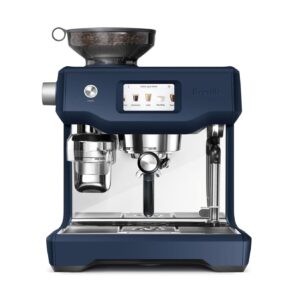 breville the oracle touch automatic espresso machine with grinder & milk frother, espresso maker with touchscreen, cappuccino & latte machine for home, bes990dbl, damson blue