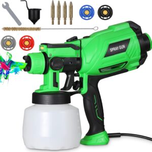 Fancyall Paint Sprayer, 550W HVLP Electric Paint Sprayer, Electric Spray Paint Gun with 4 Nozzles, High Power HVLP Sprayer for Furniture, Fence, House, Fence, Walls, Garden Chairs etc.