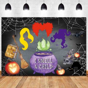 drink up witches theme background 5x3ft halloween i smell a child photography backdrop baby shower kids birthday trick or treat party decorations boo bats pumpkin dark night photo booth props