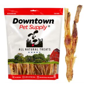 downtown pet supply 12" turkey tendons for dogs made in usa, 10 pack - rawhide free dog chews long lasting and non-splintering - single ingredient, nutrient-rich tendon chews for dogs