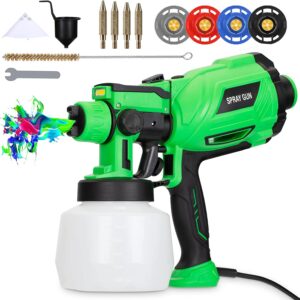 fancyall paint sprayer, 550w hvlp electric paint sprayer, electric spray paint gun with 4 nozzles, high power hvlp sprayer for furniture, fence, house, fence, walls, garden chairs etc.