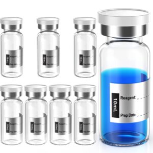 biomed solutions empty sterile vial sealed with butyl rubber stopper and flip top closure,type 1 borosilicate glass tubing,individually packed (10ml 8pcs)