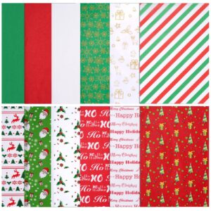 blisstime christmas tissue paper, 180 sheets 19.7" x 19.7" xmas wrapping paper in 12 different designs christmas series tissue paper bulk for gift wrapping wine bottles diy crafts decor