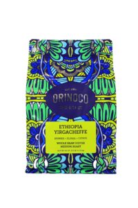 orinoco ethiopian yirgacheffe 2.5lb bag, medium roast, whole bean coffee, 100% arabica beans