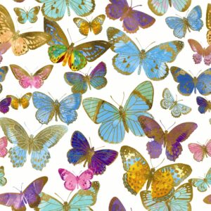 butterfly decor decorative paper napkins disposable birthday party napkins bridal shower, baby shower, garden party, engagement 6.5" x 6.5" pk 40